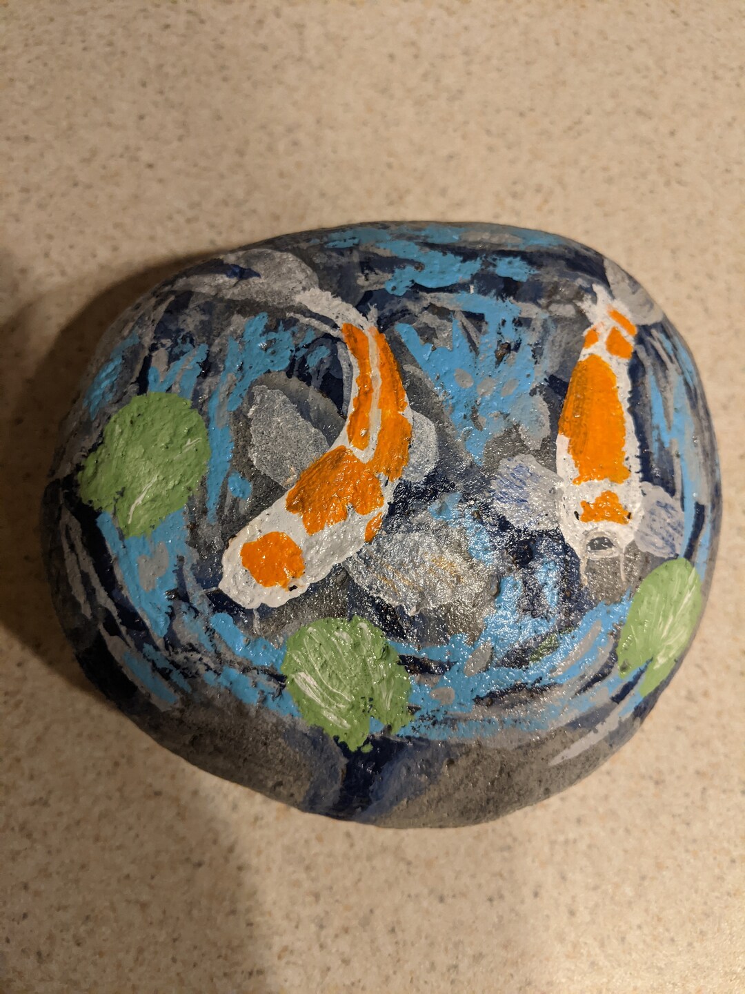 Koi Fish Rock Goldfish Rock Painted Rock Koi Fish Fish - Etsy