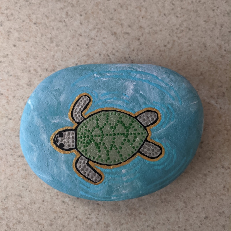 Painted Rock Turtle - Etsy