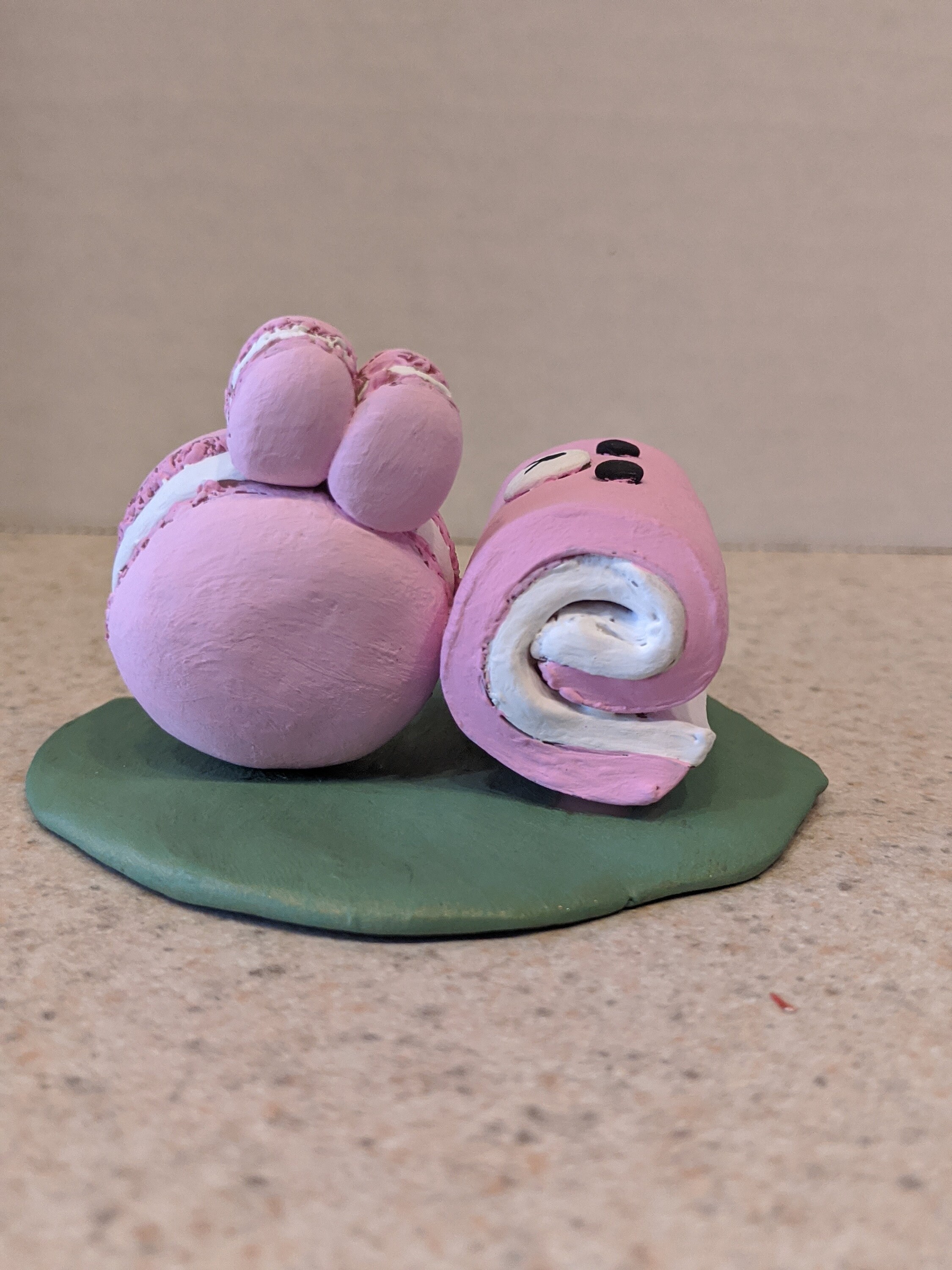 Clay Cake Roll With Macaroon Cute Dessert Clay Food Clay - Etsy