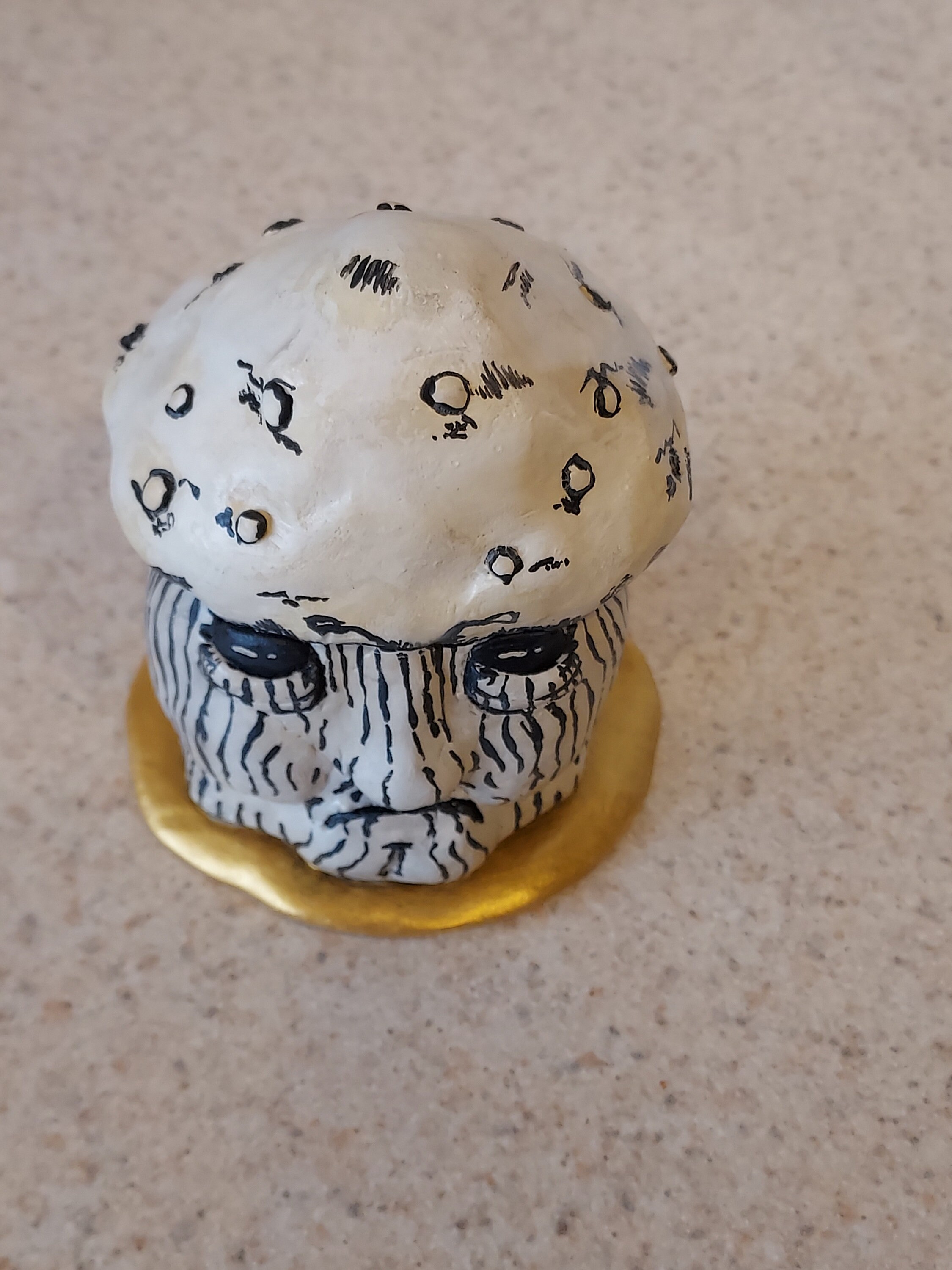 Scary Muffin Clay Muffin Clay Sculptures Creepy Muffin - Etsy