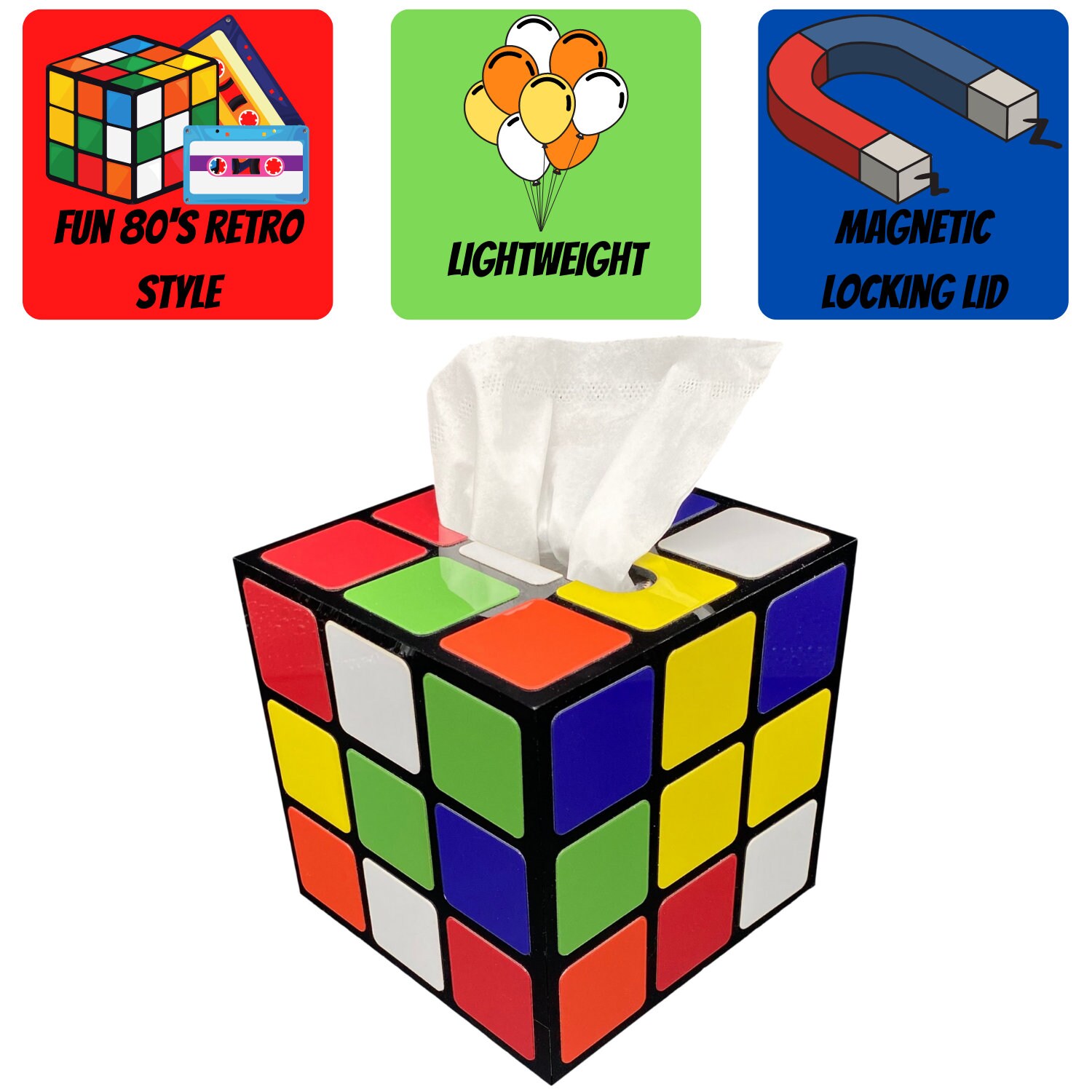 Rubix Cube Tissue Box Cover Big Bang Theory Props & Decor - Etsy