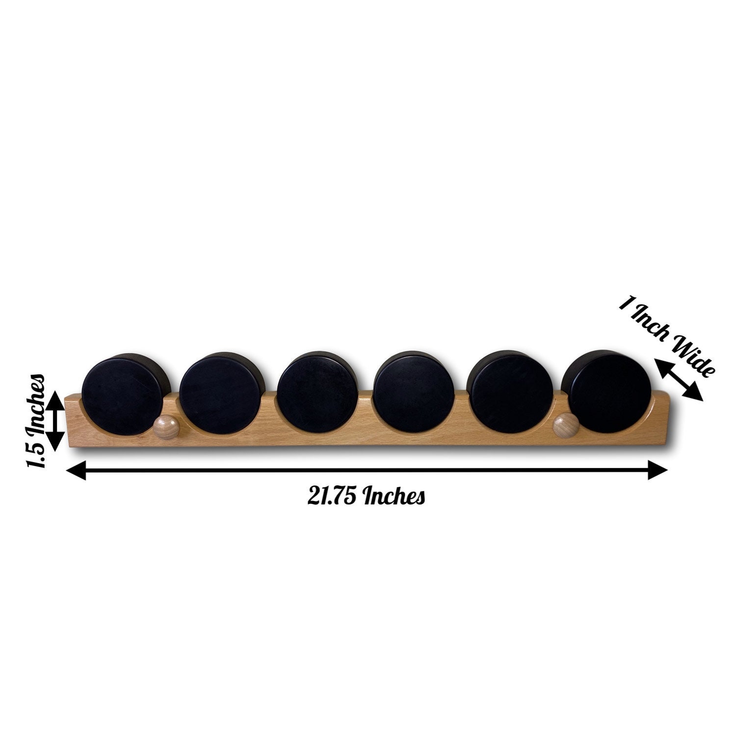 Hockey Puck Display Wall Rack Holder for 6 Pucks Natural - Etsy