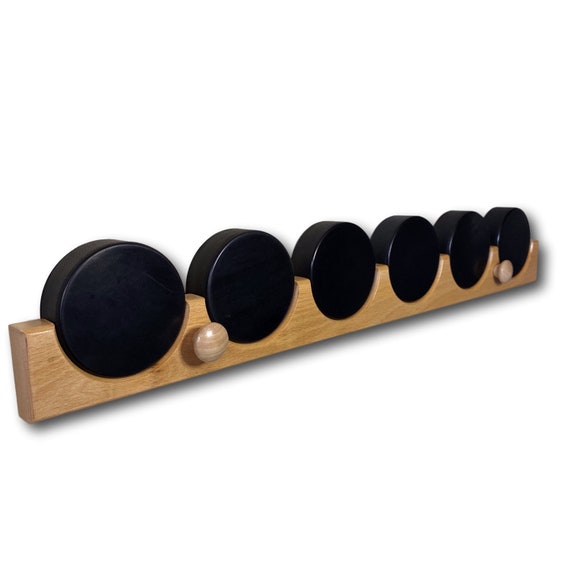 Hockey Puck Display Wall Rack Holder for 6 Pucks Natural - Etsy