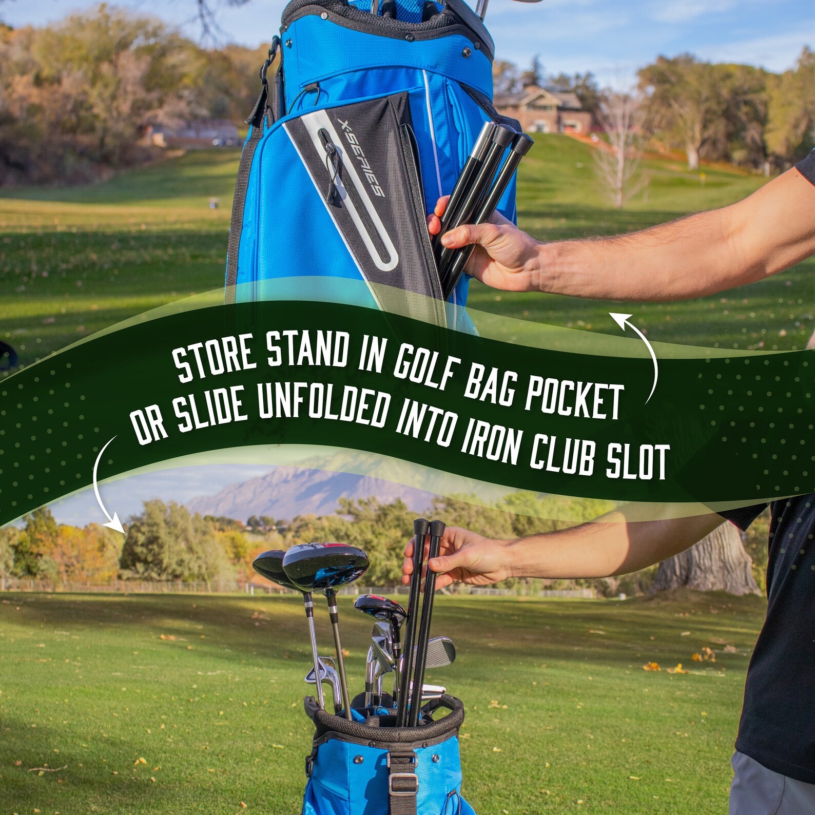 Golf Bag Stand Attachment Foldable Legs Only | Portable Attachment Legs ...