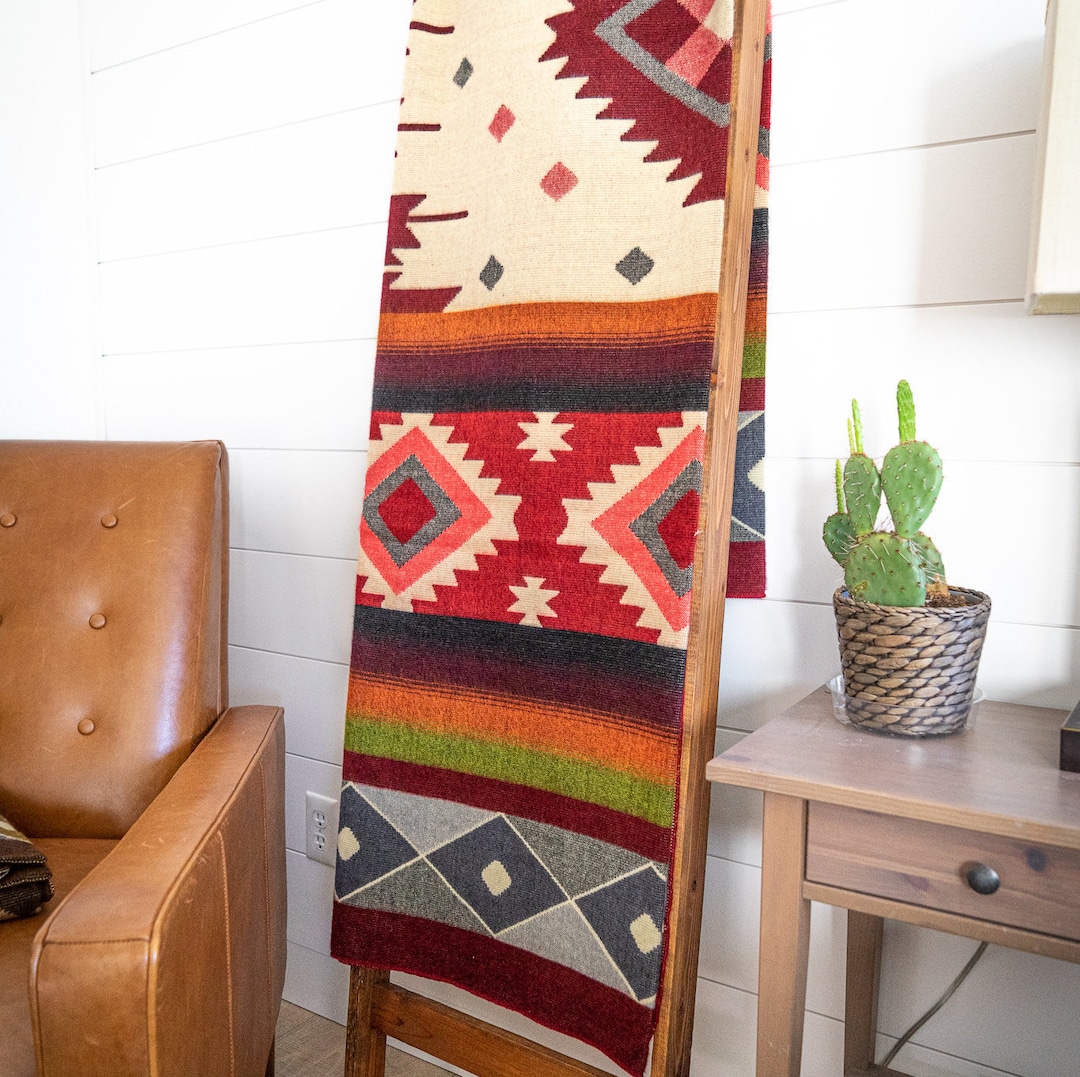 Handmade Alpaca Wool Queen Blanket: Southwestern Boho Decor - Etsy