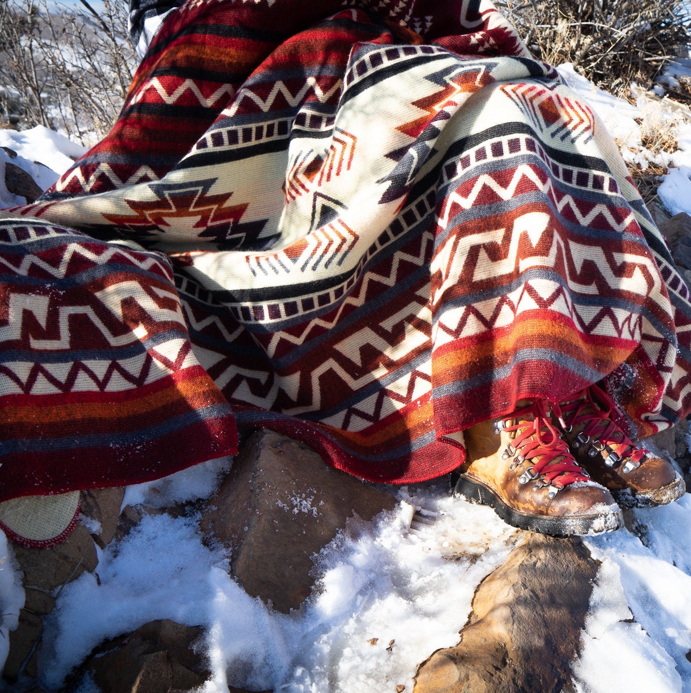 Ecuadorian Alpaca Wool Blanket: Queen & Throw Size, Reversible Artisan ...