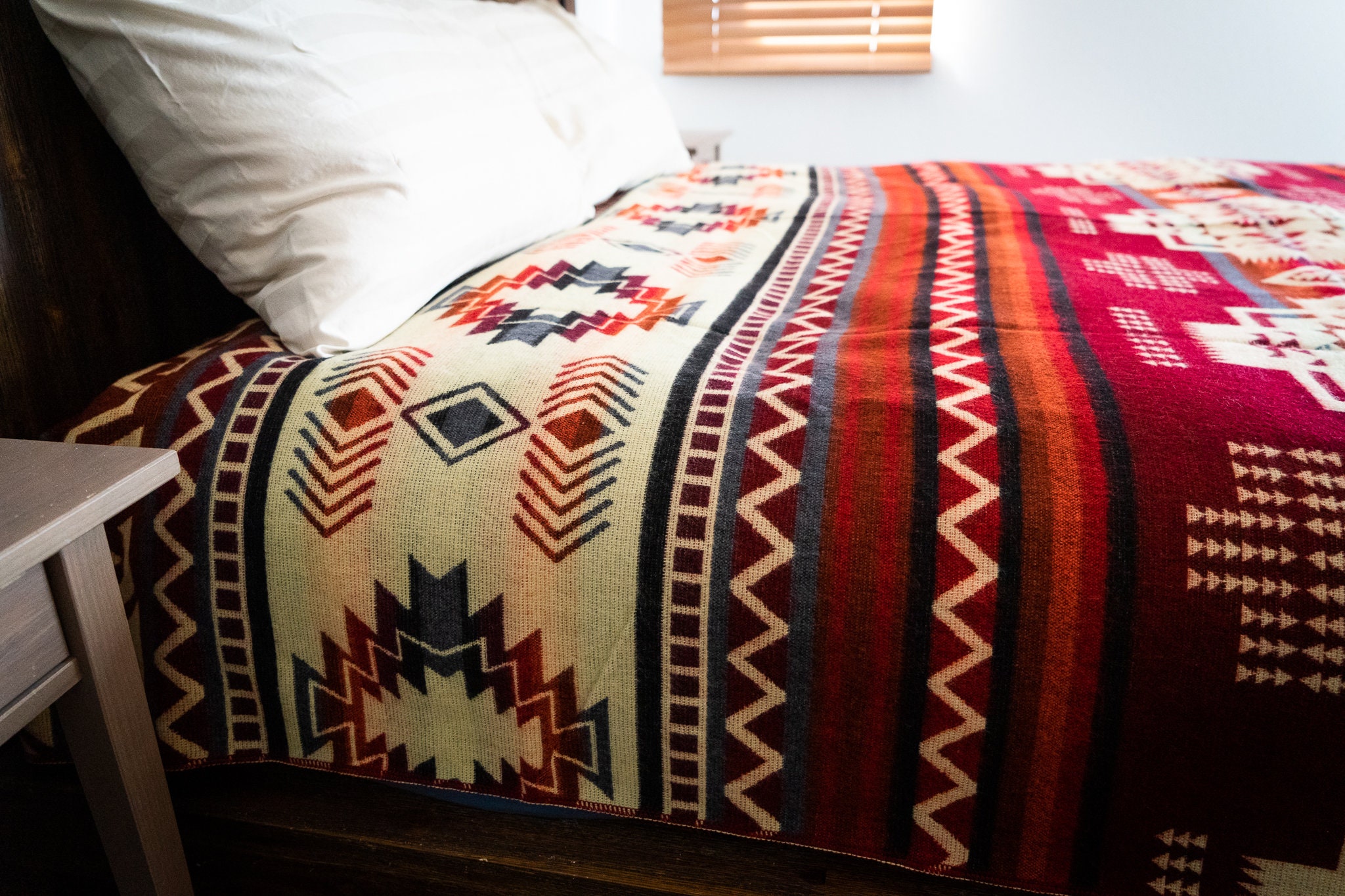 Ecuadorian Alpaca Wool Blanket: Queen & Throw Size, Reversible Artisan ...