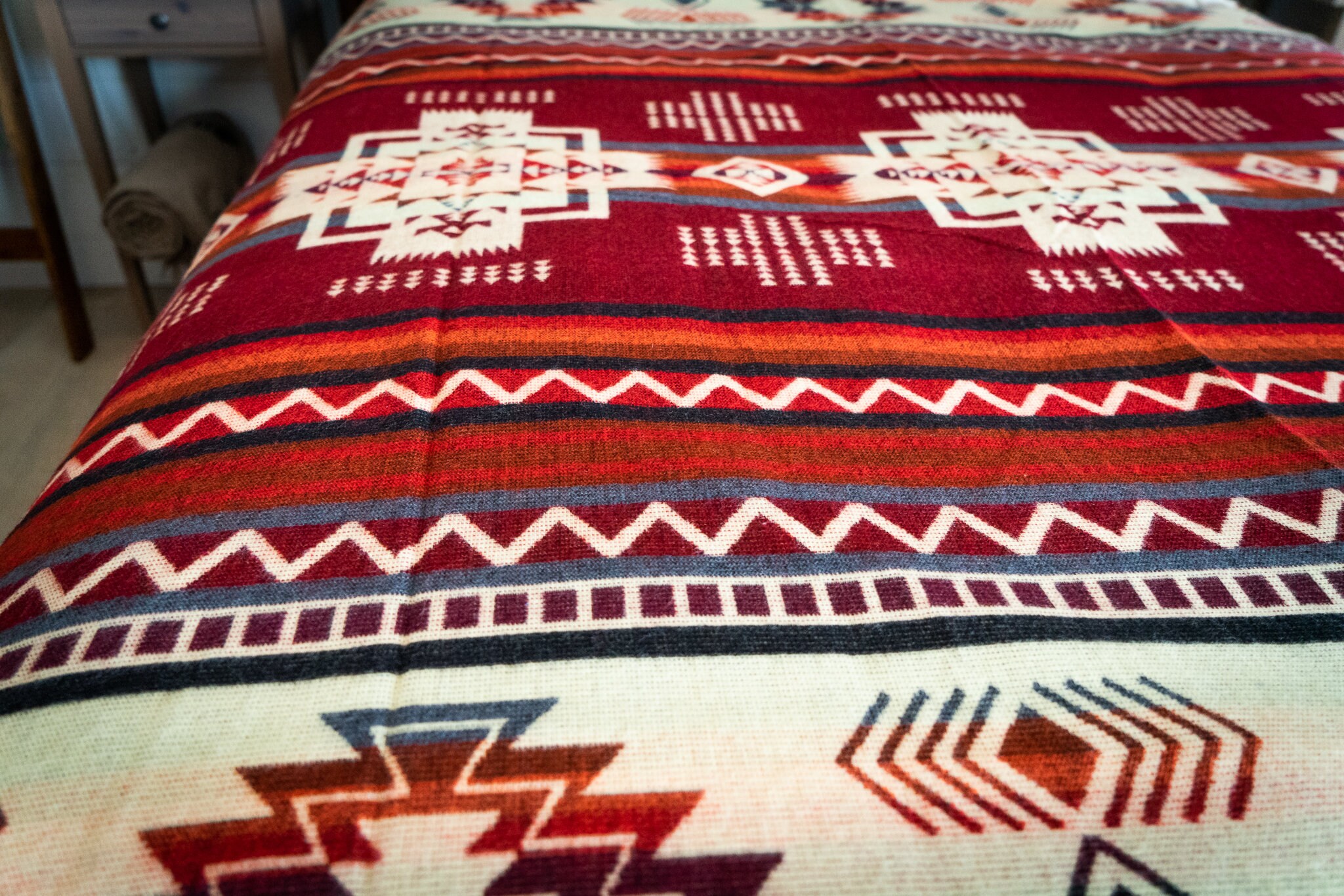 Ecuadorian Alpaca Wool Blanket: Queen & Throw Size, Reversible Artisan ...