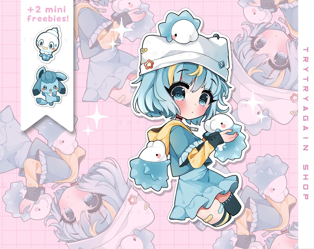 Ice Bug Trainer 2000s Style Anime Girl Gijinka Waterproof Vinyl Sticker ...