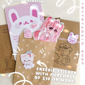 Sniffles Bear Waterproof Vinyl Sticker Pack - Kawaii Anime Girl ...