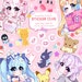 Sniffles Bear Waterproof Vinyl Sticker Pack - Kawaii Anime Girl ...