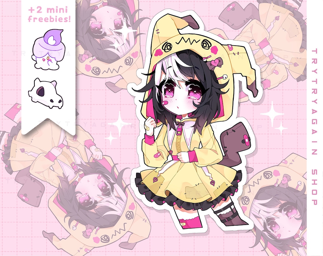 Mimi Ghost Waterproof Vinyl Sticker Pack - Laminated Kawaii Stickers - Etsy