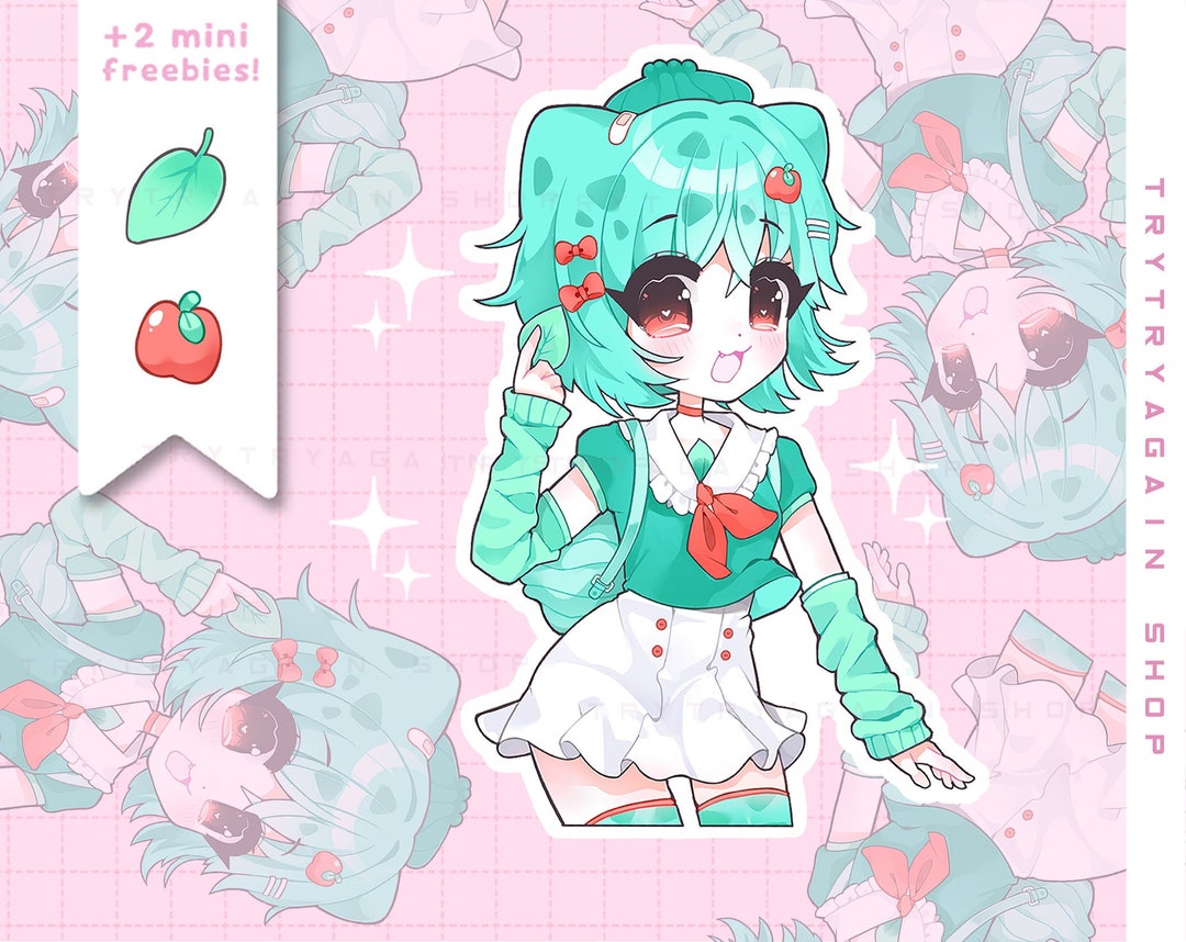 Bulba Anime Girl Gijinka Waterproof Vinyl Sticker Pack - Laminated ...