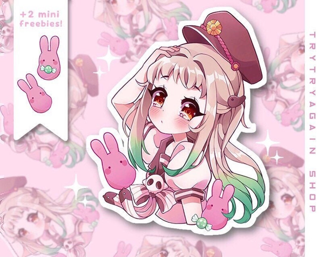 Cute Nene and Mokke Waterproof Vinyl Sticker Pack - Kawaii Anime Girl ...