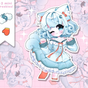 Alolan Vulpix Pokemon Waterproof Vinyl Sticker Pack Laminated Kawaii ...