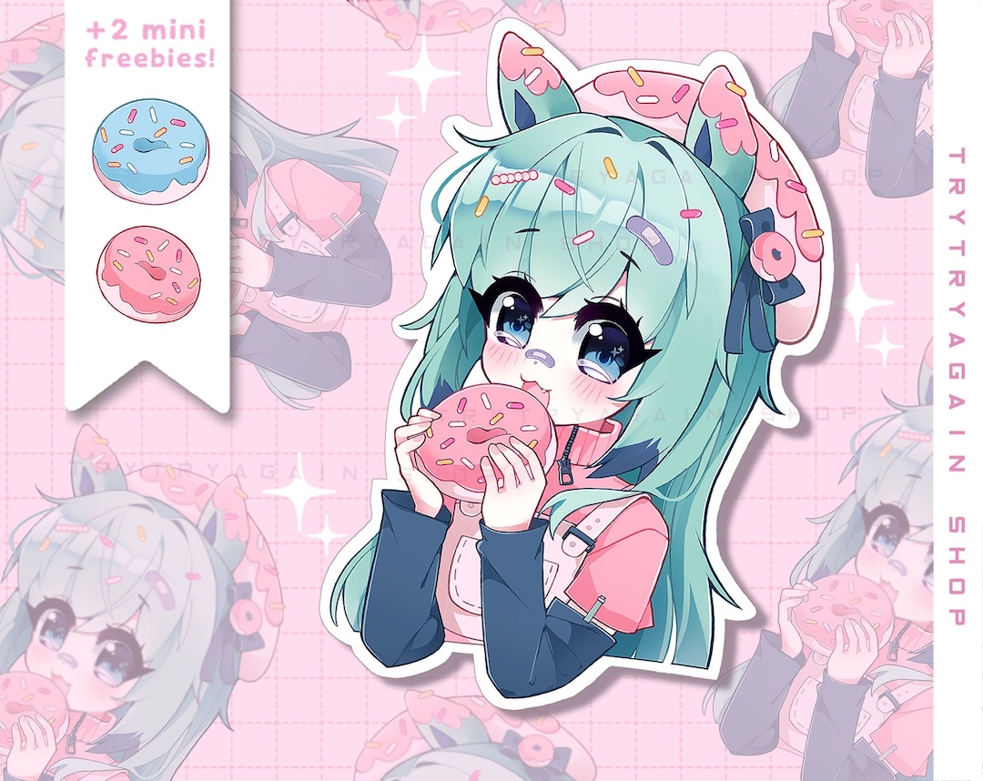 Glaceon Sprinkle Donut Eeveelution Waterproof Vinyl Sticker Pack ...