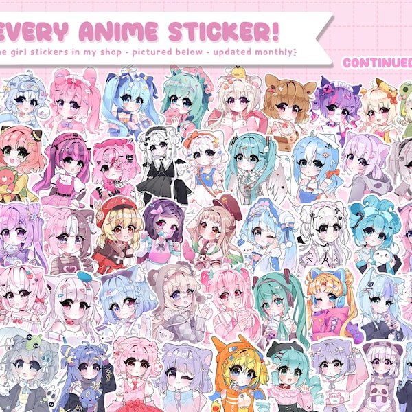 Anime Sticker Pack - Etsy