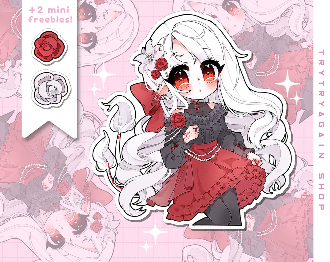 Gothic Anime Girl Shiro Waterproof Vinyl Sticker Pack - Laminated ...