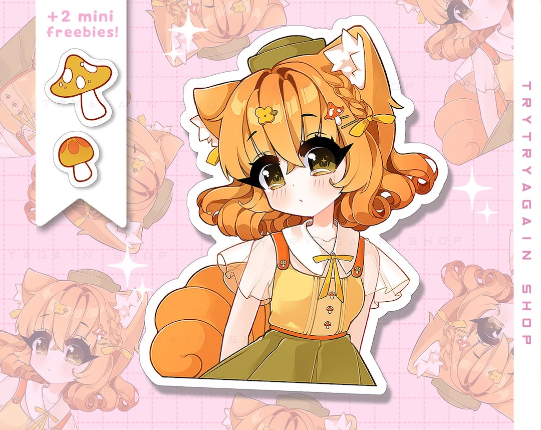 Mushroom Vulpix Waterproof Vinyl Sticker Pack Laminated Kawaii Stickers ...