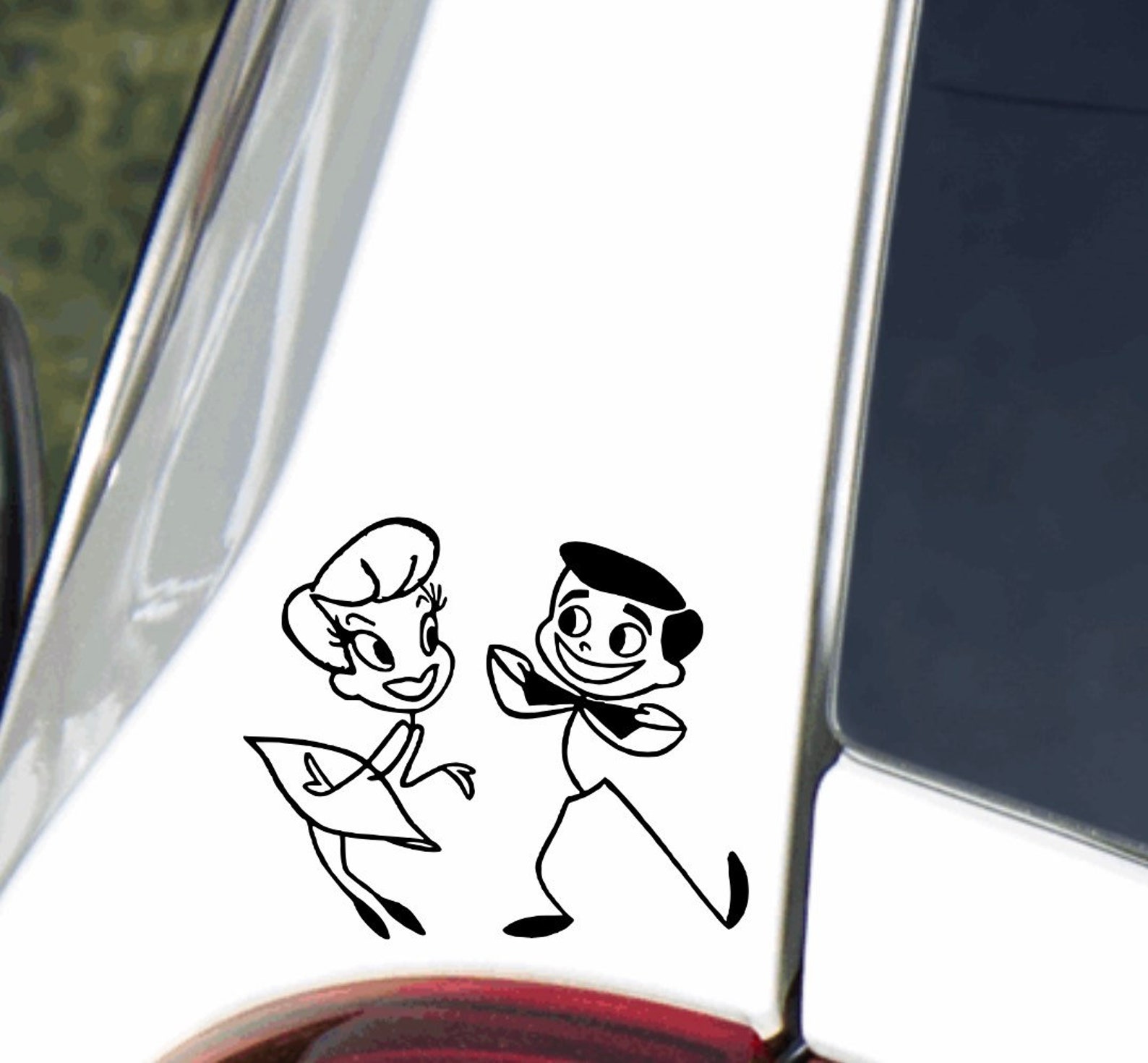 I Love Lucy Stick Figure Decal - Etsy