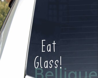 TV Show Sticker Eat Glass Sticker Water Bottle Sticker Funny Vinyl ...