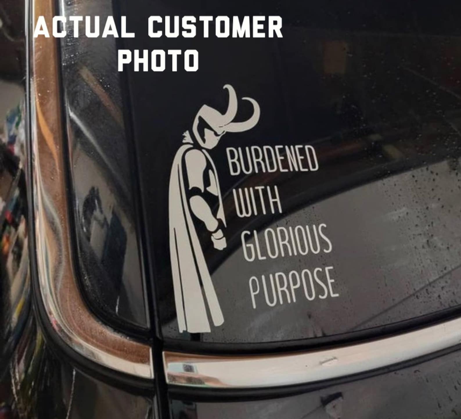 LOKI Inspired Decal. Burdened With Glorious Purpose Decal. - Etsy