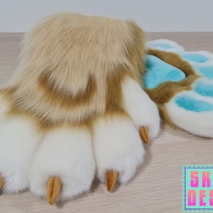 PATTERN - Slim-style Puffy 5 Finger Hand Paws + High Detail ...