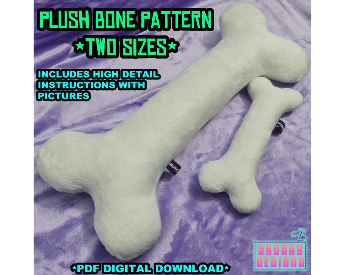 PATTERN - Bone Plush Prop - Two Sizes - Etsy