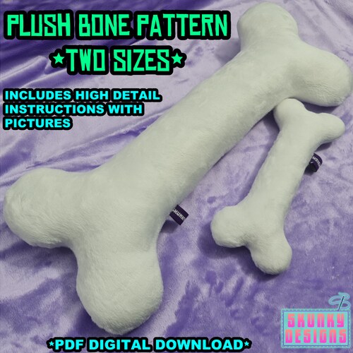 PATTERN Bone Plush Prop Two Sizes - Etsy