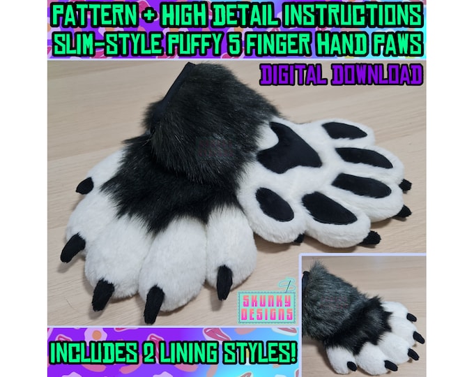 5-finger Webbed Handpaw Pattern - Etsy
