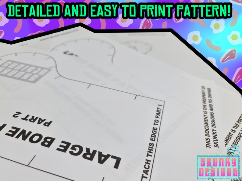 PATTERN - Bone Plush Prop - Two Sizes - Etsy