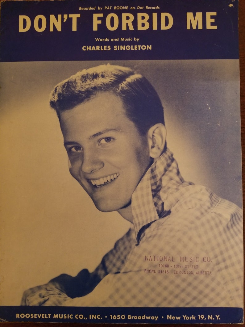 1956 don't Forbid Me Sheet Music - Etsy