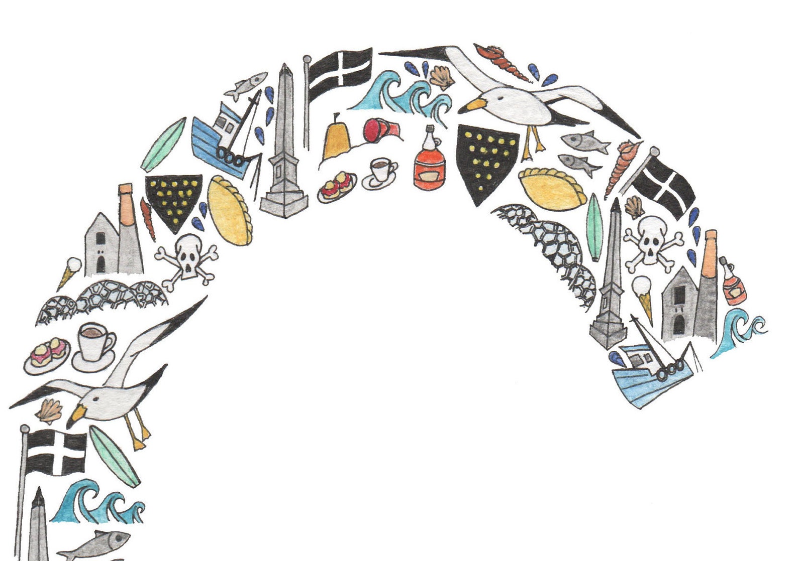 Cornish Art Cornwall Souvenir Art Print - Etsy UK