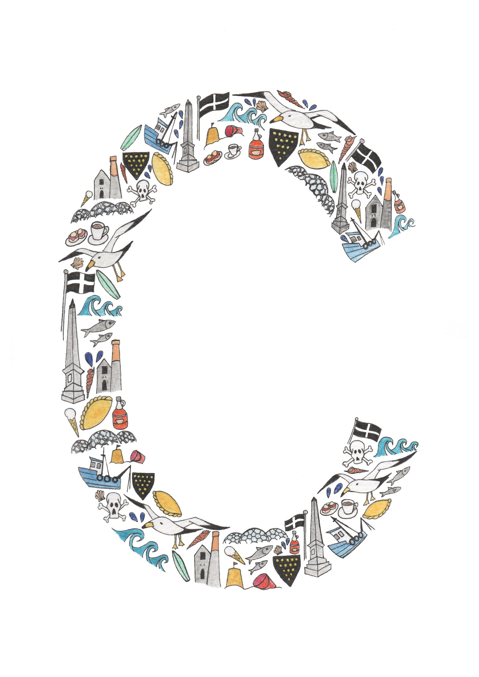 Cornish Art Cornwall Souvenir Art Print - Etsy UK