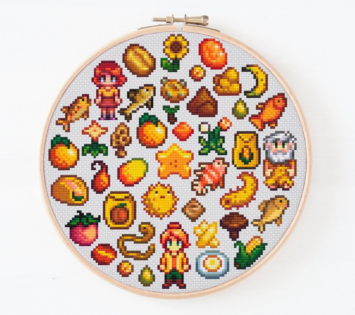 Stardew Valley Yellow Cross Stitch Pattern - Etsy
