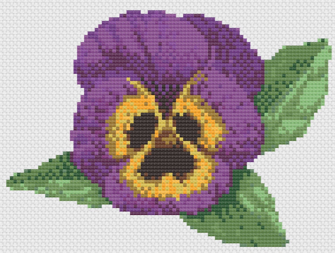Pansy Cross Stitch Pattern - Etsy