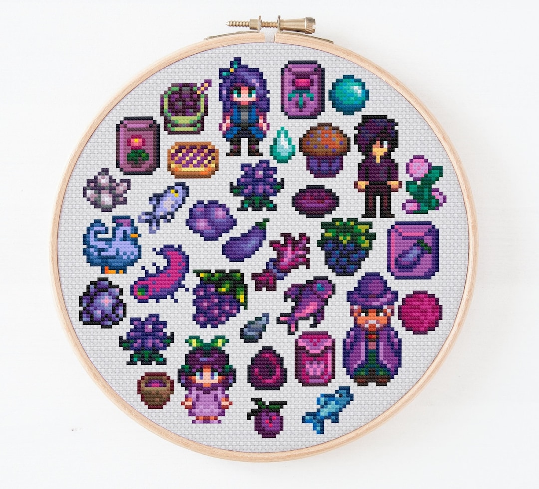 Stardew Valley Purple Cross Stitch Pattern - Etsy