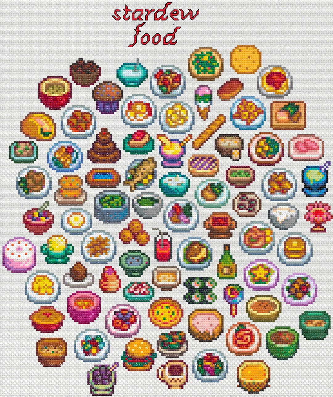 Stardew Valley Food Cross Stitch Pattern - Etsy