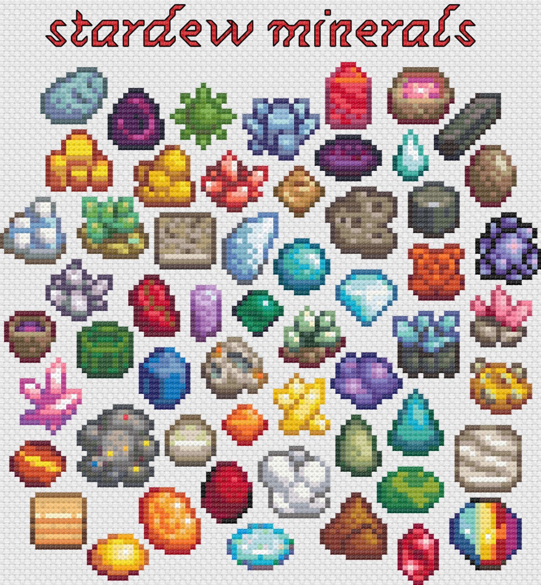 Stardew Minerals Cross Stitch Pattern - Etsy