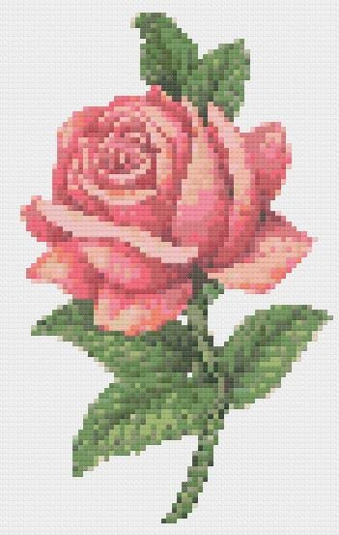Rose Cross Stitch Pattern PDF - Etsy