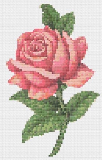 Rose Cross Stitch Pattern PDF - Etsy