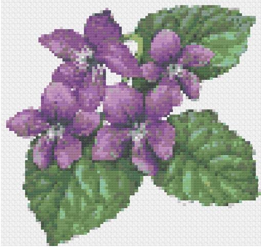 Violet Cross Stitch Pattern PDF - Etsy