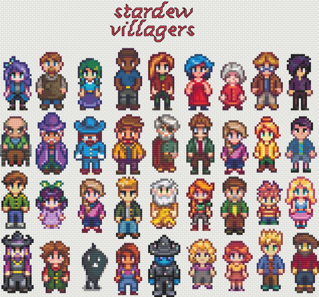 Stardew Valley Villagers Cross Stitch Pattern - Etsy