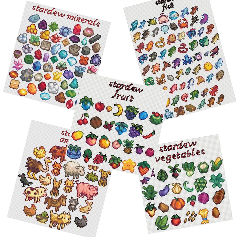 Stardew Bundle (fruits, Veggies, Minerals, Animals, Fish) - Etsy