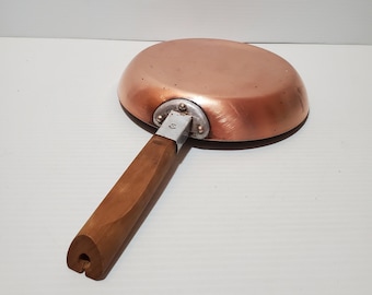 Copper Frying Pan Set,handcrafted Copper Omelette Pan,kitchen Decor ...