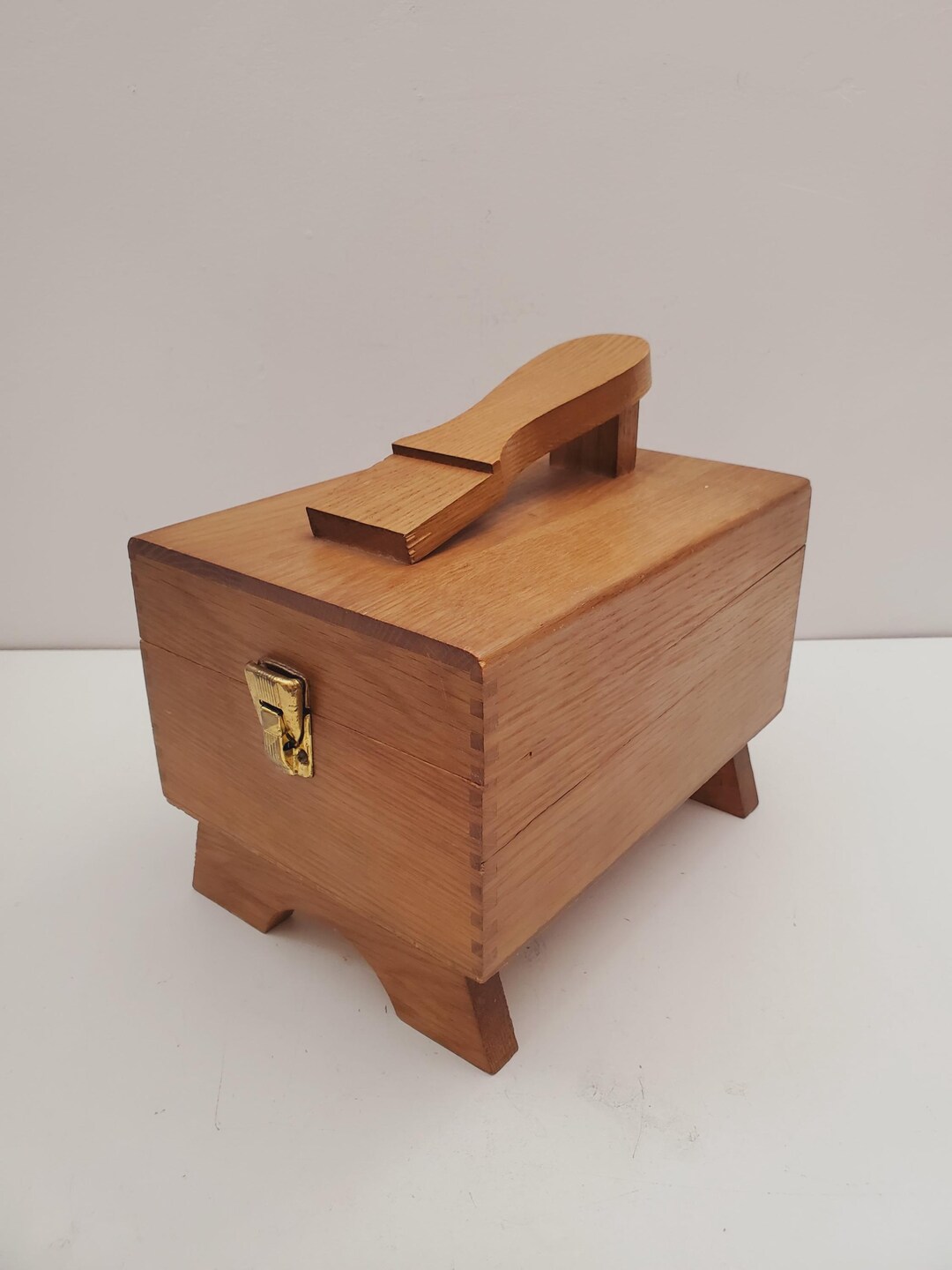 Vintage Shoe Shine Box Shoe Shine Kit - Wooden Shoe Shine Box Shoe ...