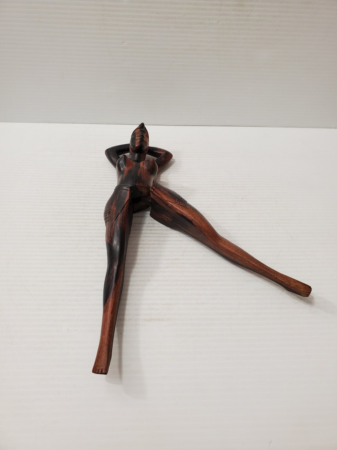 Vintage South Pacific Oceania Polynesian Inspired Wooden Lady Legs Nutcracker Ornament Decor ...