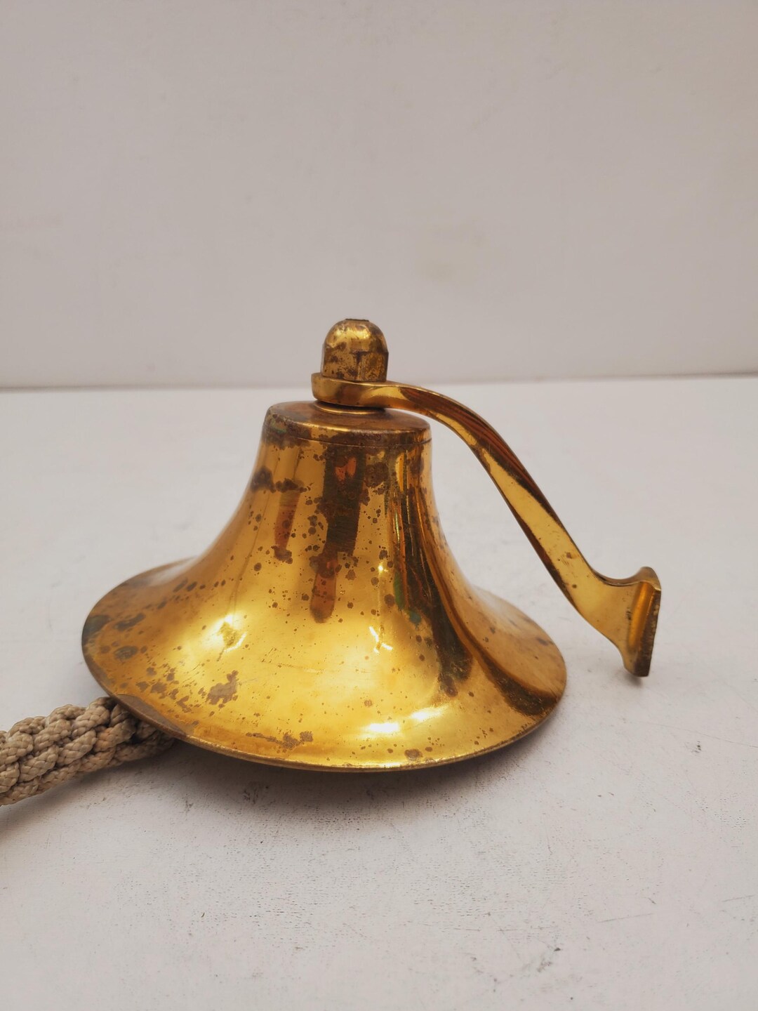 Vintage Brass Hand Bell - Handheld Solid Brass Bell With Charming Tone ...