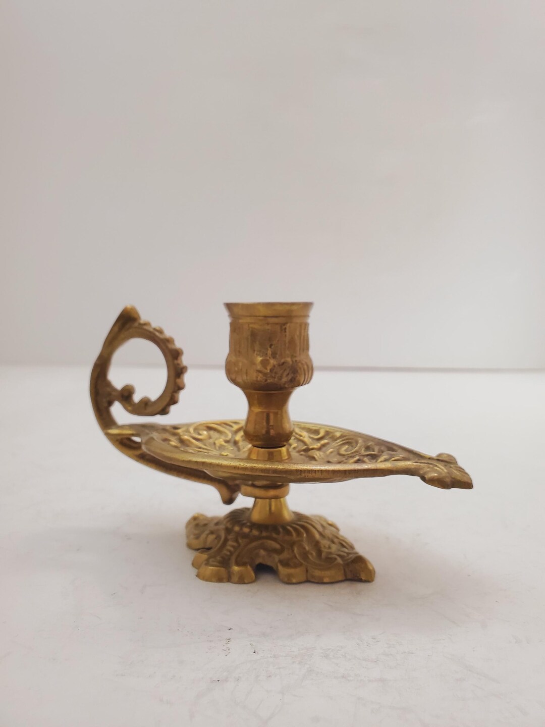 Vintage Brass Candle Holder - Brass Candlestick Holder - Brass ...