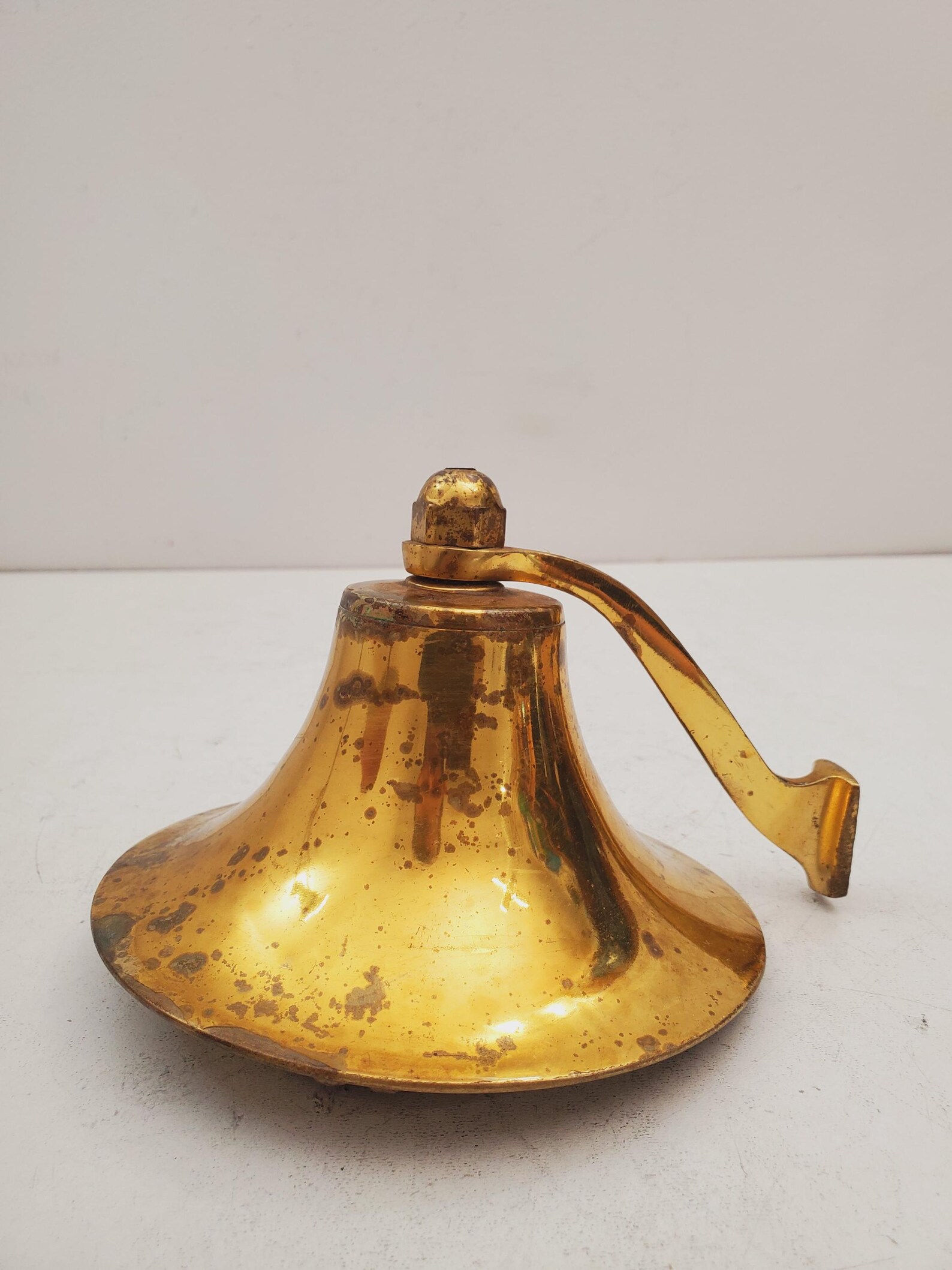 Vintage Brass Hand Bell - Handheld Solid Brass Bell With Charming Tone ...